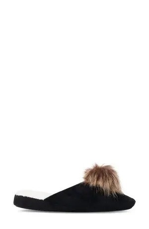 PATRICIA GREEN Pretty Pouf Slipper - Black/tan