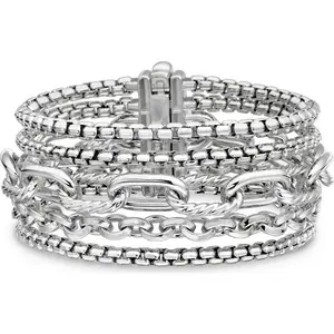 David Yurman Multi-row Chain Bracelet - Silver
