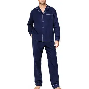 PETITE PLUME Classic Flannel Pajama Set - Navy