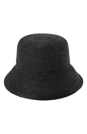 Lack Of Color The Inca Raffia Bucket Hat - Black