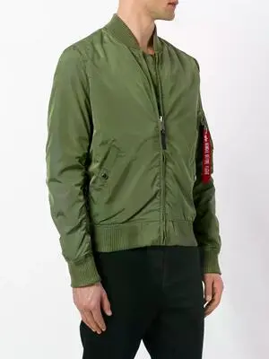 Alpha Industries Zip-pocket Bomber Jacket - Green