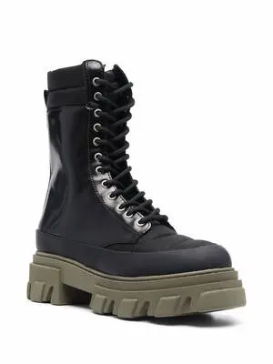 GANNI Lace-up Lug Sole Boots
