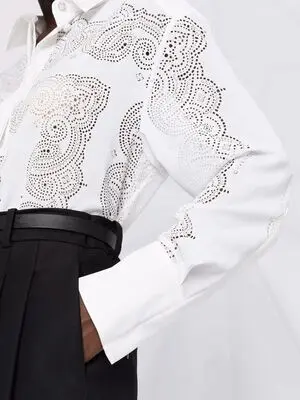 Givenchy Perforated Long-sleeve Shirt