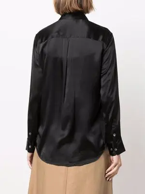 Equipment Signature Silk Satin Shirt - Black