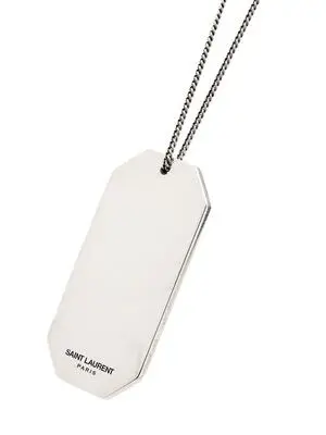 Saint Laurent Logo Tag Necklace