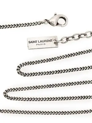 Saint Laurent Logo Tag Necklace