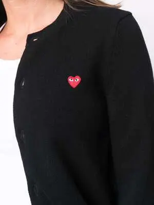 Play Comme Des Garcon Logo-patch Cardigan