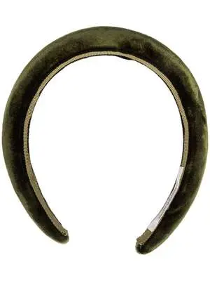 JENNIFER BEHR Velvet Headband - Green