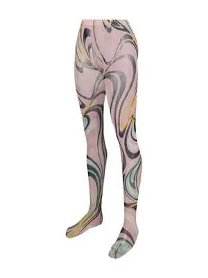 Emilio Pucci Semi-sheer Graphic-print Tights