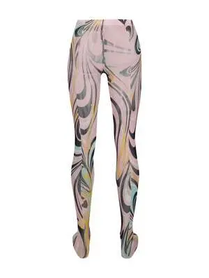 Emilio Pucci Semi-sheer Graphic-print Tights