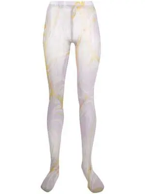 Emilio Pucci Graphic-print Tights - Purple