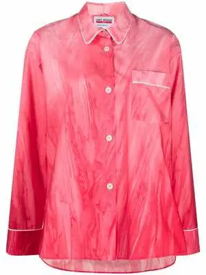 F.R.S FOR RESTLESS SLEEPERS Pipe-trim Pajama Shirt - Pink