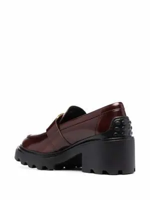 TOD'S Block-heel Leather Loafers