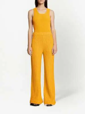 Proenza Schouler Mélange Bouclé Flared Trousers