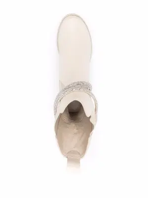 Rene Caovilla Rhinestone Snake Boots