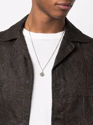Emanuele Bicocchi Rose Pendant Necklace - Silver
