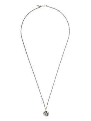 Emanuele Bicocchi Rose Pendant Necklace - Silver