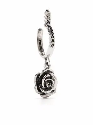 Emanuele Bicocchi Rose Charm Single Earring - Silver