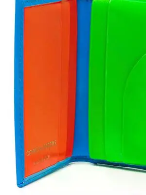 Comme Des Garçons Super Fluo Leather Cardholder - Blue