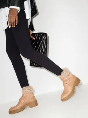 AQUAZZURA Ryan Faux-fur Buckle-strap Boots