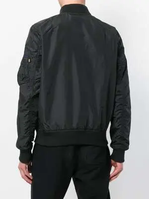 Alpha Industries Zipped Bomber Jacket - Black