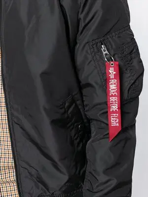 Alpha Industries Zipped Bomber Jacket - Black