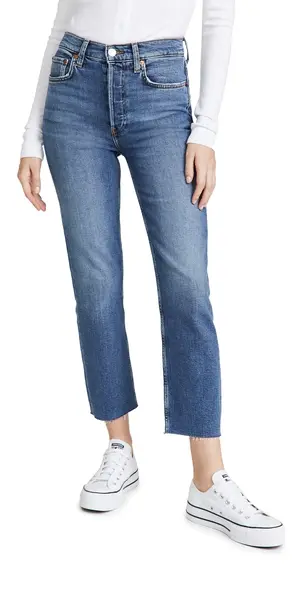 RE/DONE High-rise Stove Pipe Jeans - Mid 70s