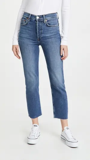 RE/DONE High-rise Stove Pipe Jeans - Mid 70s