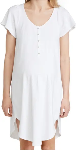 Hatch The Pointelle Nightgown - White