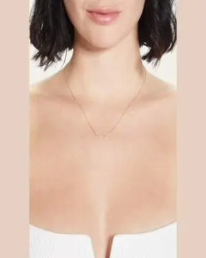 SYDNEY EVAN 14k Diamond Mama Script Necklace