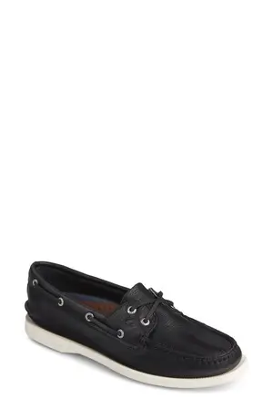Sperry Authentic Original Boat Shoe - Black/ Black Leather