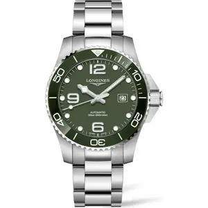 LONGINES Hydroconquest Automatic Bracelet Watch - Green/silver