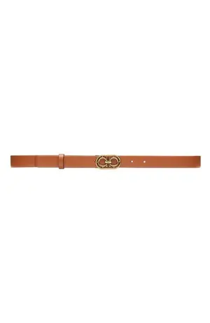 FERRAGAMO FERRAGAMO Double Gancio Reversible Belt Vicuna Nero