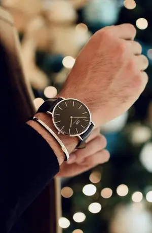 DANIEL WELLINGTON Classic Sheffield Strap Watch - Silver/ Black