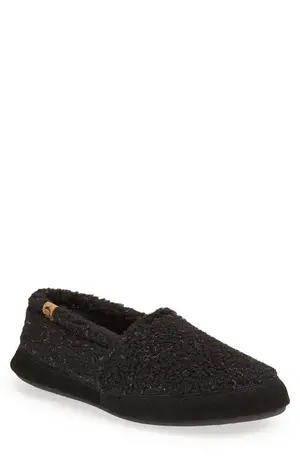 Acorn Moc Slipper Black Berber