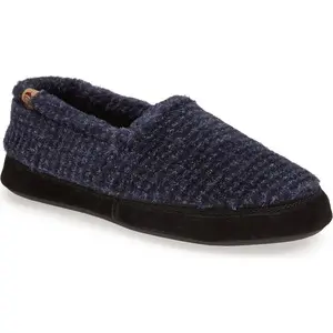 Acorn Moc Slipper - Blue Check