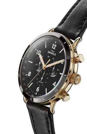 Shinola Canfield Sport Chronograph Strap Watch - Blackmatte
