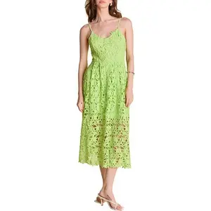 Endless Rose Lace Midi Dress - Lime
