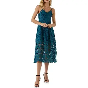 Endless Rose Lace Midi Dress - Teal