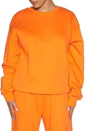 Naked Wardrobe Oversized French Terry Sweatshirt Orange