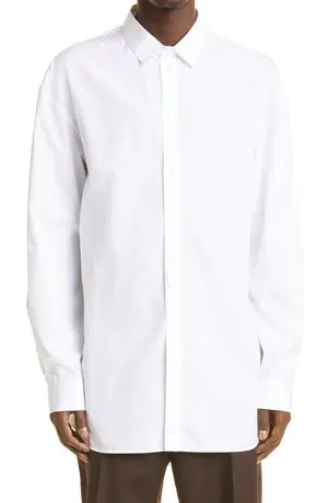 JIL SANDER Friday Cotton Poplin Button-up Shirt White