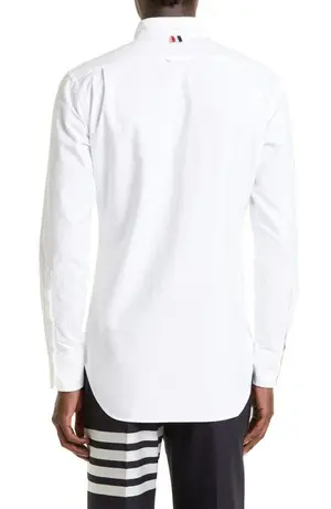 Thom Browne Cotton Button-down Shirt - White