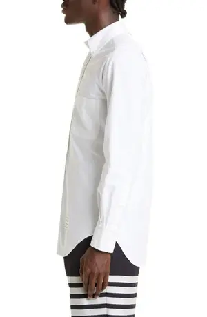Thom Browne Cotton Button-down Shirt - White