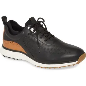 Johnston & Murphy Luxe Waterproof Golf Shoe - Black Waterproof