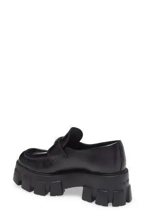 Prada Monolith Lug Sole Loafer - Nero