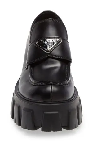 Prada Monolith Lug Sole Loafer - Nero