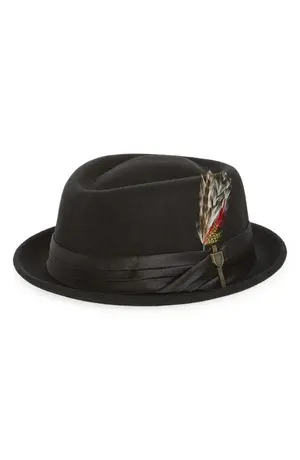 Brixton Stout Pork Pie Hat - Black/black
