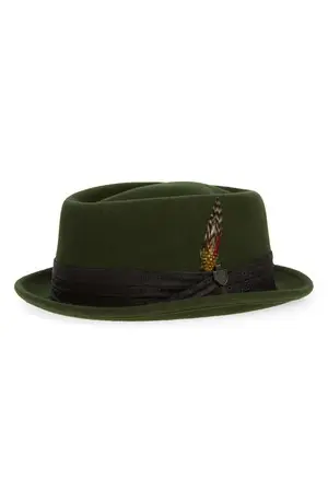 Brixton Brixton Stout Pork Pie Hat Moss/ Black
