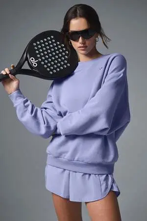 Alo Yoga Accolade Crewneck Pullover Lilac Blue