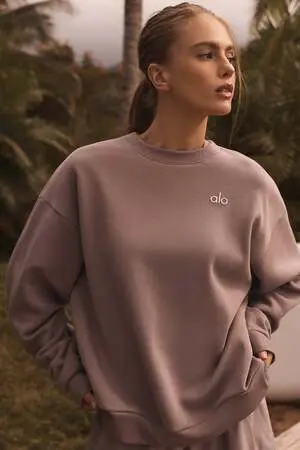 Alo Yoga Accolade Crewneck Pullover Taupe